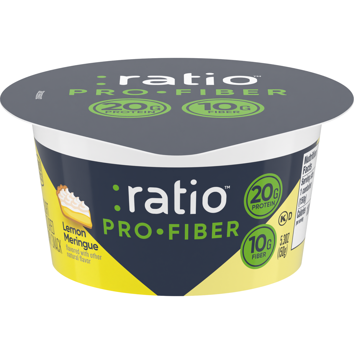 :ratio Pro-Fiber Lemon Meringue Yogurt Cultured Dairy Snack | :ratio